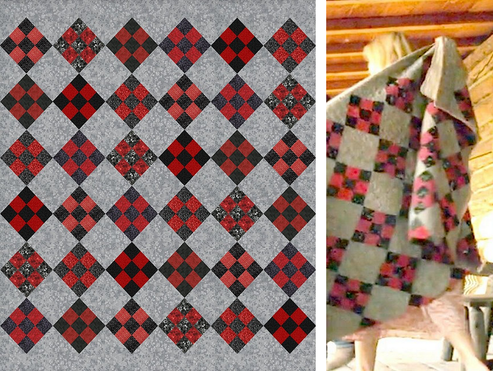 Beth Dutton Quilt Pattern Yellowstone - 9-Patch On-Point Quilt Pattern ...